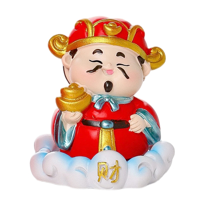 福禄寿喜财五福临门财神爷小摆件