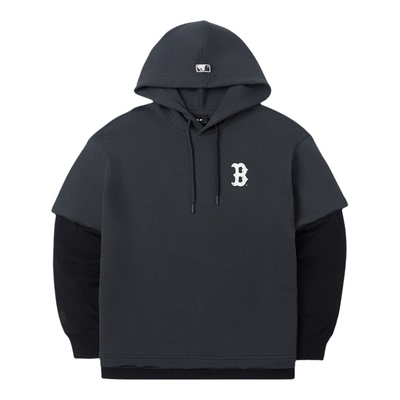 MLB时尚运动情侣连帽卫衣套头衫