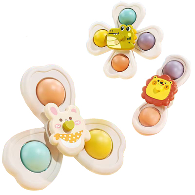 会转动的动物花朵陀螺洗澡转转乐