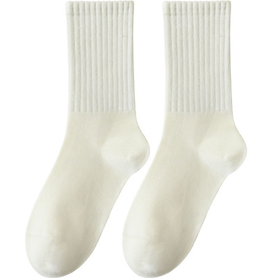 束腰袜子女中筒纯棉无骨防臭