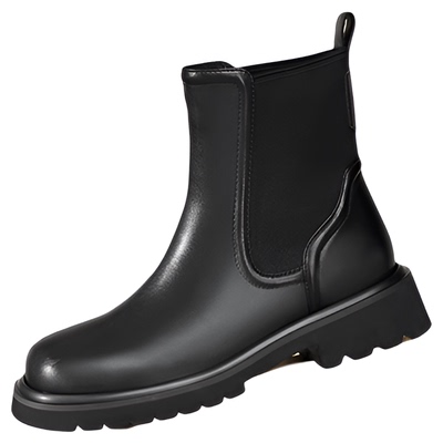 厚底烟筒靴切尔西靴女natursun