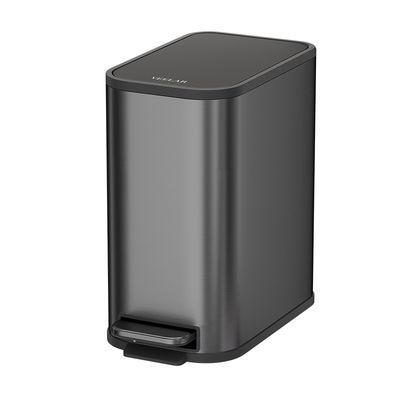 VEELAR卫生间厕所垃圾桶家用高颜值夹缝窄缝带盖脚踩小卫生桶静音