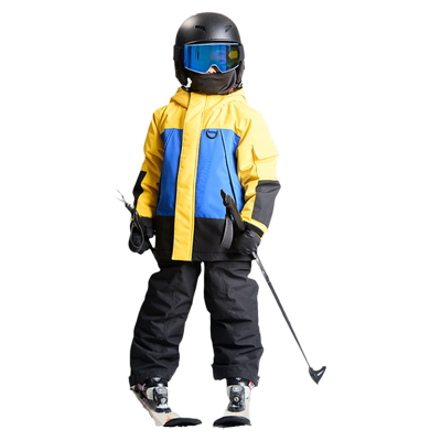imgo儿童滑雪服上衣撞色拼接套装