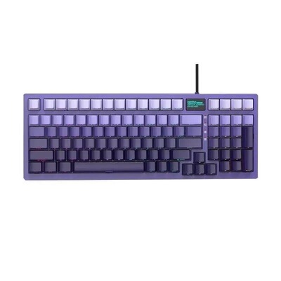 磁动力K980暮云紫98键光轴有线电竞游戏机械键盘侧刻RGB发光键盘