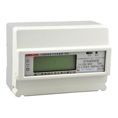 德力西三相电表380V DTSU6606电子式单相导轨式液晶数显485电能表