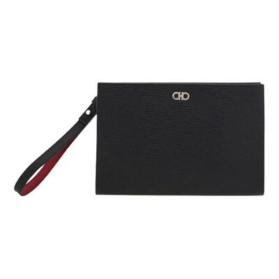 【24期免息】FERRAGAMO菲拉格慕男士Gancini双扣小袋