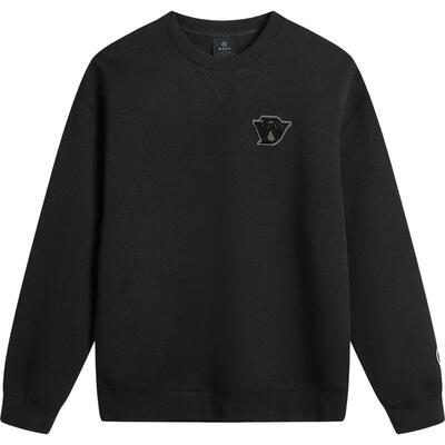 李宁宽松圆领男印花套头无帽卫衣