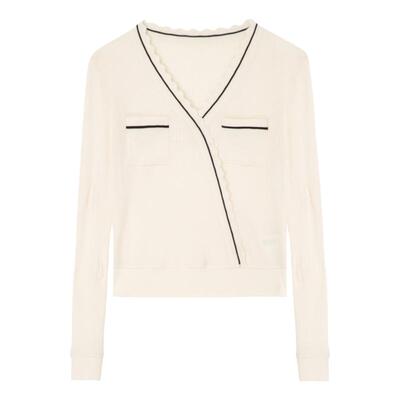 H·GENTEEL荷高春季新品风格款提花肌理毛衫GUD11650669