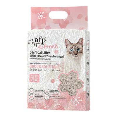 afp樱花白茶丝兰木薯混合猫砂豆腐砂膨润土吸水结团强力除臭低尘