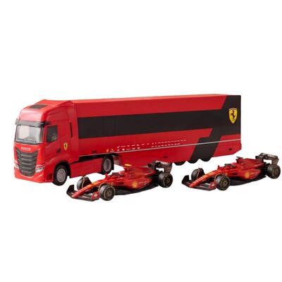 【自营】比美高货柜运输车1:43法拉利奔驰F1方程式赛车合金车模型