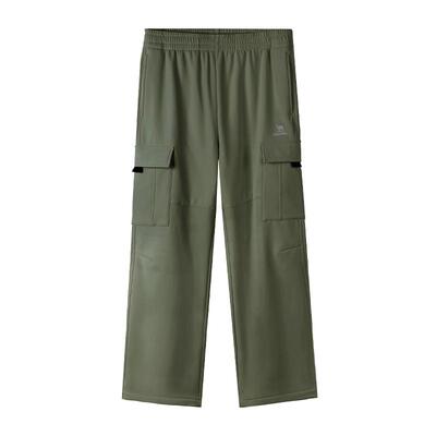 骆驼运动工装加绒裤男直筒户外防风防水徒步裤伞兵休闲保暖登山裤