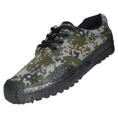 3520迷彩鞋男解放鞋劳保鞋工地鞋防滑耐磨工作帆布户外登山鞋胶鞋