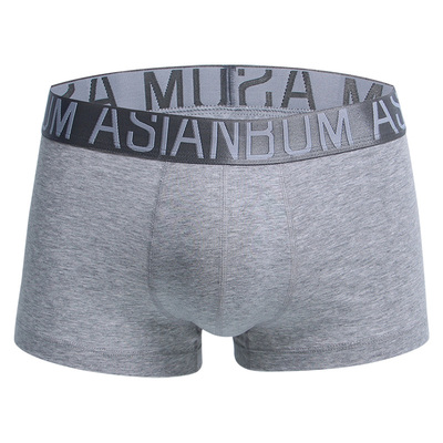 男士中腰平角内裤舒适质感丝光