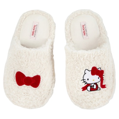 tbh野兽派毛绒刺绣拖鞋