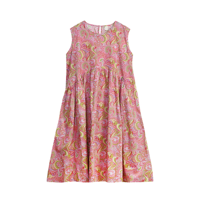 文艺无袖连衣裙夏装女童裙子薄款