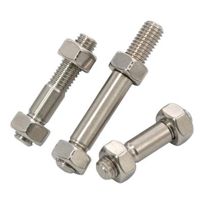 GB898不等长双头螺栓304不锈钢粗杆双头螺丝螺母套装两头丝螺杆