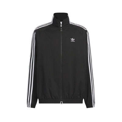 adidas阿迪达斯三叶草男子经典复古双拉链立领宽松夹克外套KC2605