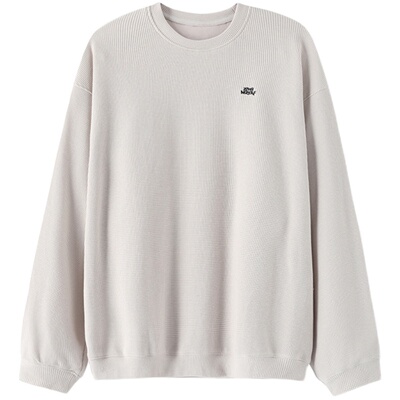 春秋慵懒风早秋华夫格卫衣套装