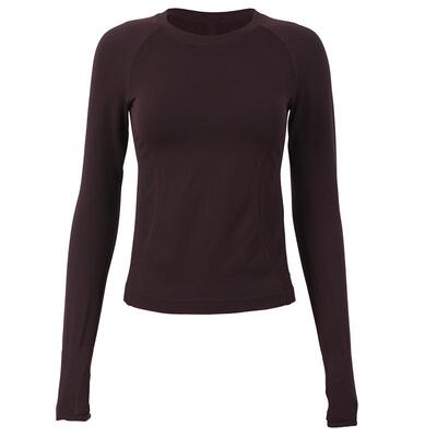 dcw高弹力无缝一体织长袖上衣女