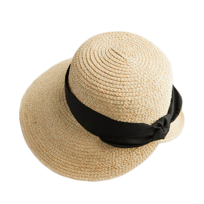 拉菲赫本风沙滩防晒遮阳帽大檐