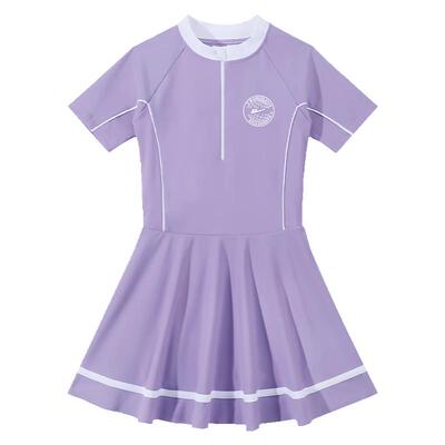 回力正品透气速干女童连体泳衣