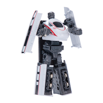 合金钢甲兽复兴号列车变形玩具