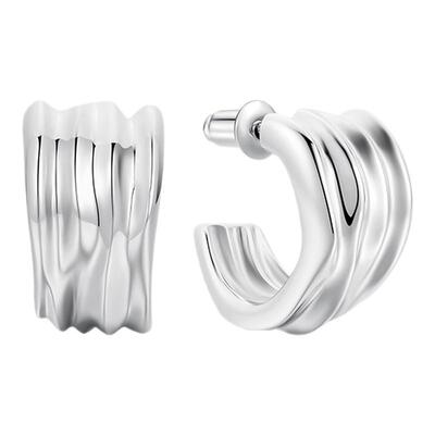 真我不凡S925纯银C圈耳钉