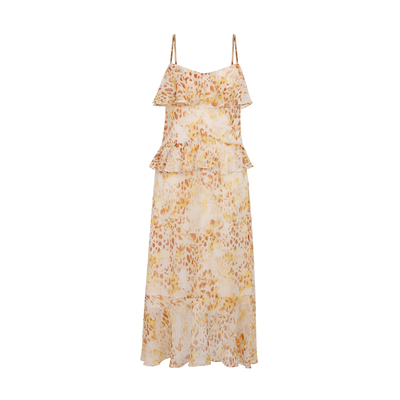 Miorastudio姜黄色吊带连衣裙