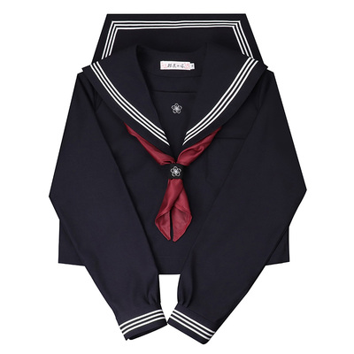 绀身白三本jk水手服替换胸挡长袖