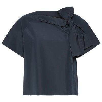 Weekend MaxMara 26早秋新款女装棉质混纺蝴蝶结衬衫5166076106