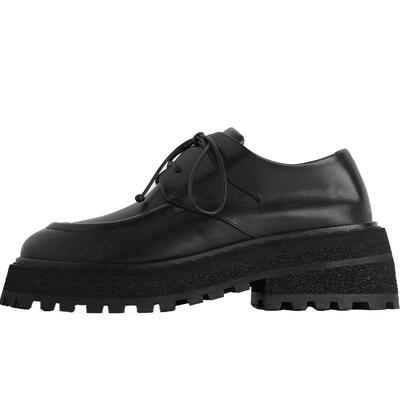 精选小牛皮纯手工欧美系带德比鞋