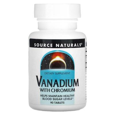 SourceNaturals钒片与铬片剂微量元素促进糖代谢维持水平