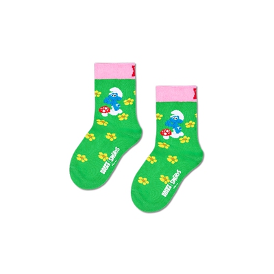 【2026春夏】Happy Socks X 蓝精灵联名可爱宝宝袜子男女童中筒袜