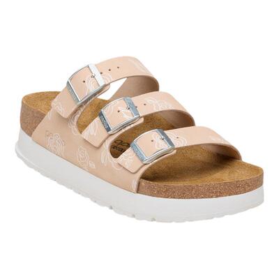 BIRKENSTOCK绒面革厚底多带拖鞋