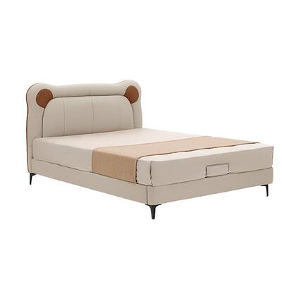 顾家家居儿童床男孩女孩头层牛皮床现代简约卧室男童床单人床8552