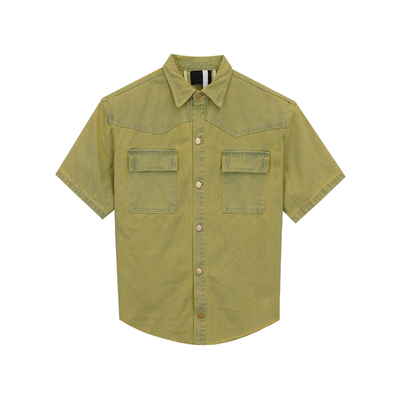 ACB爱穿帮短袖牛仔衬衫套装