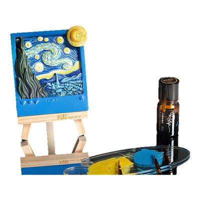 梵高星空手绘画diy香氛冰箱贴
