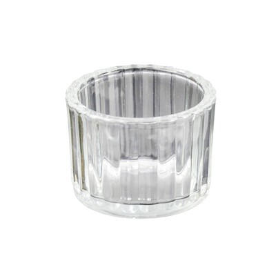 高透光玻璃竖纹条小圆杯