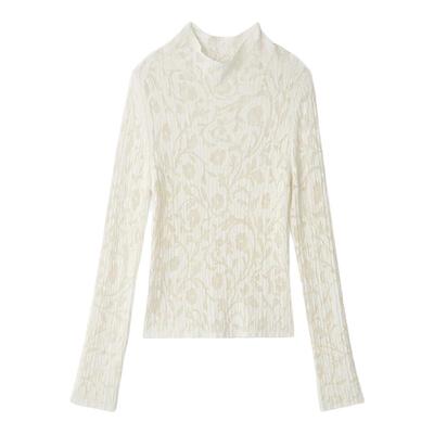 LILY BROWN春夏款 气质修身竖纹中领百搭打底衫LWNT251001