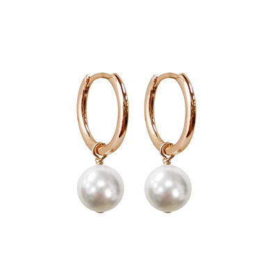 高端定制刘亦菲同款珍珠耳环女