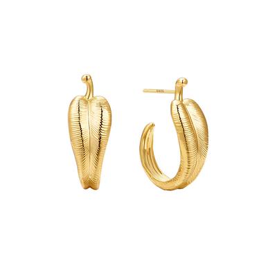 Onchic秋叶印记耳钉时尚百搭