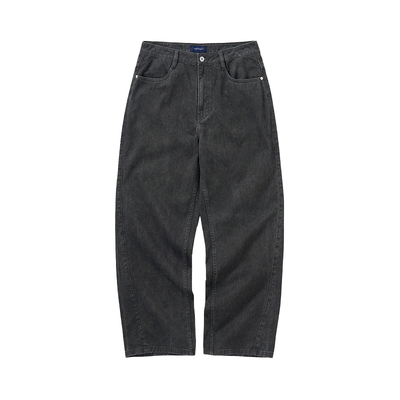 714street全棉洗褪直筒牛仔裤