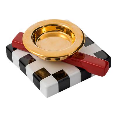 Memphis陶瓷烟灰缸家居装饰摆件