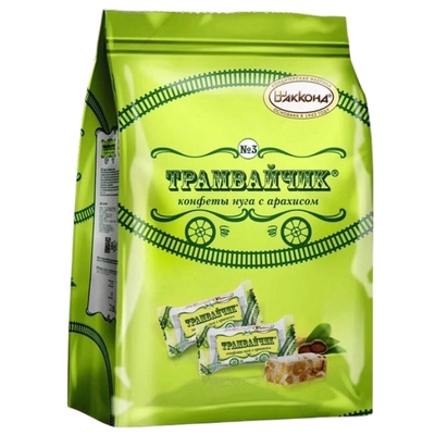 进口俄罗斯牛轧糖花生糖果