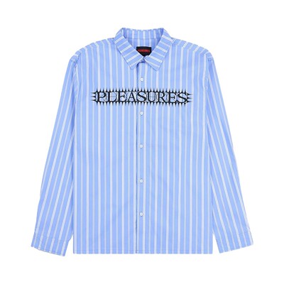 Pleasures翻领长袖潮印花衬衫