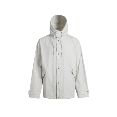 ESAT 中长廓形轻薄连帽棉尼风衣外套