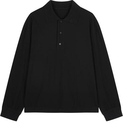 速写男装2025春新品长袖Polo衫