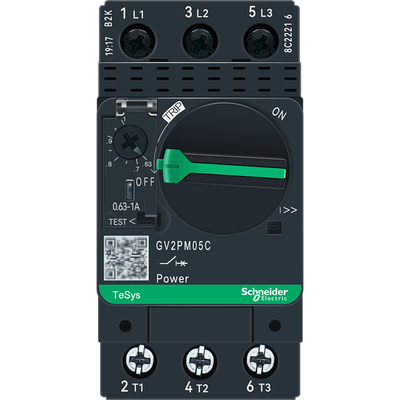 施耐德电动机断路器GV2PM14C 马达短路过载隔离保护开关热磁空开