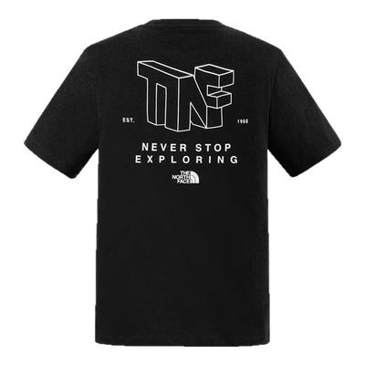 北面户外休闲透气印花圆领T恤