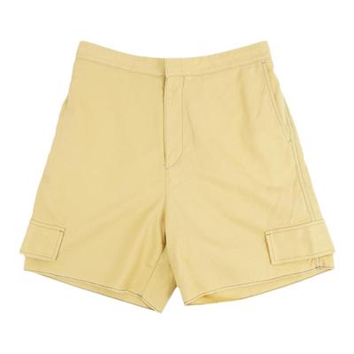 UNUSED棉麻水洗破坏工装短裤